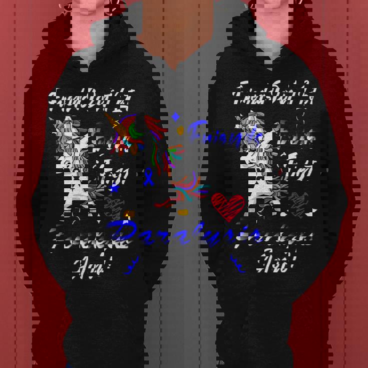 Friends Dont Let Friends Fight Paralysis Alone Unicorn Blue Ribbon ...