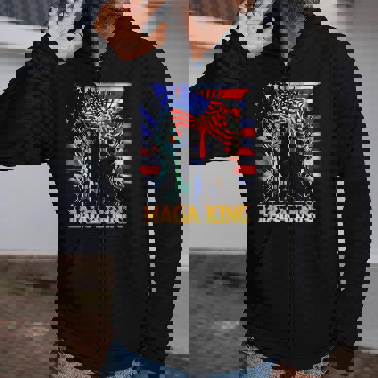 Trump King The Great Maga King American Flag Trump Seat On The Iron ...