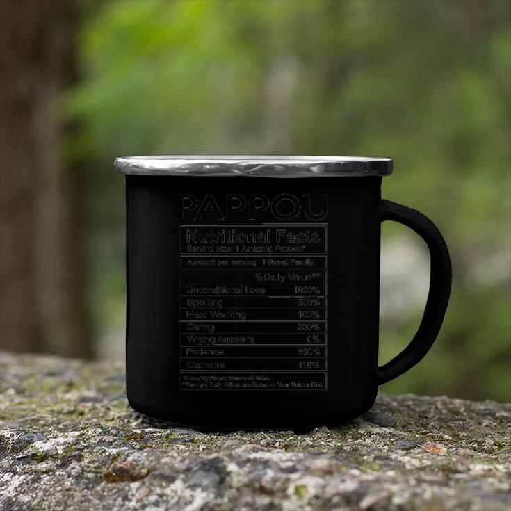 Pappou Grandpa Gift Pappou Nutritional Facts Camping Mug | Seseable