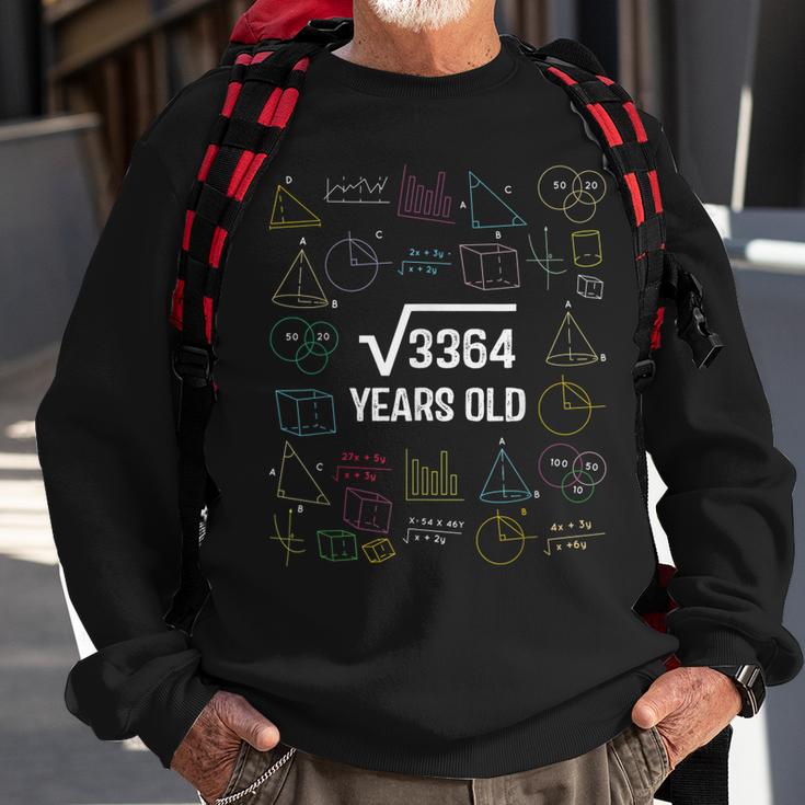 Square Root Of 3364 Cool Fifty Eight Years Old 58Th Birthday Sweatshirt ...