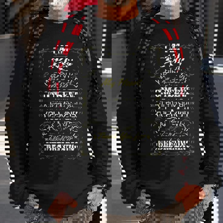 Kelly Name Gift I Am Kelly I Was Born With My Heart On My Sleeve ...