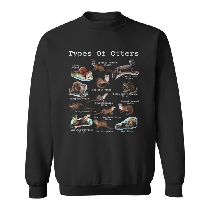 Types Of Otters Sea Otter Giant Otter Educational Animal Men's Back ...