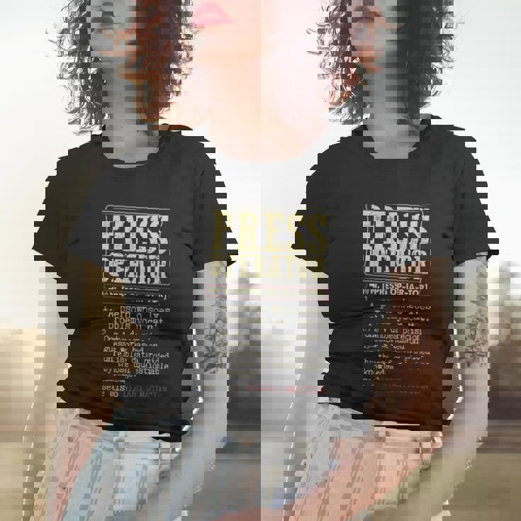 Press Operator Dictionary Term Women T-shirt | Mazezy