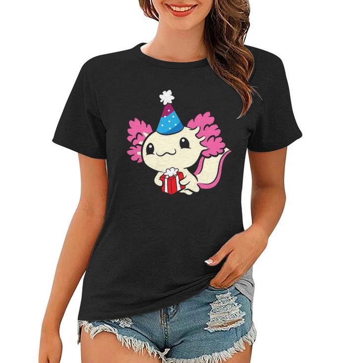 Axolotl Birthday Party Cute Axolotl Pet Axolotl Women T-shirt | Mazezy