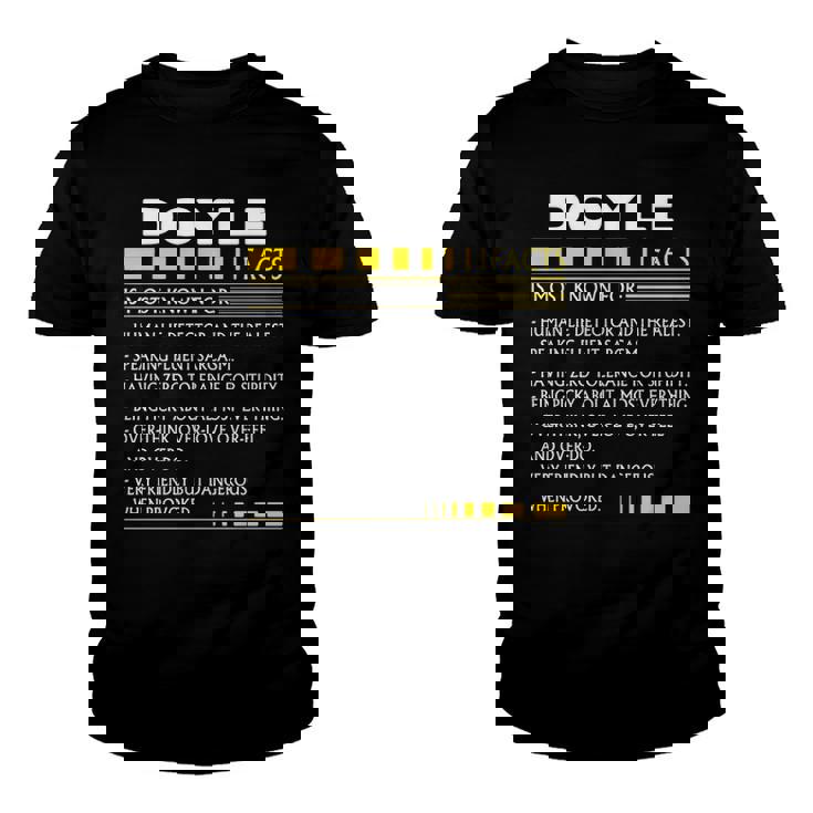 Doyle Name Doyle Facts V2 Men's T-Shirt Back Print - Seseable