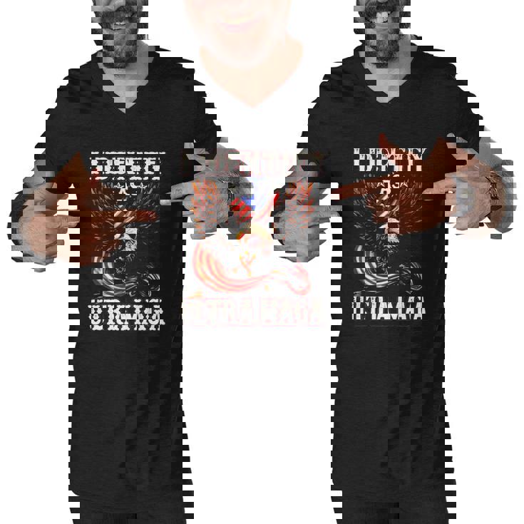 I Identify As Ultra Maga Bald Eagle American Flag American Patriot Men ...