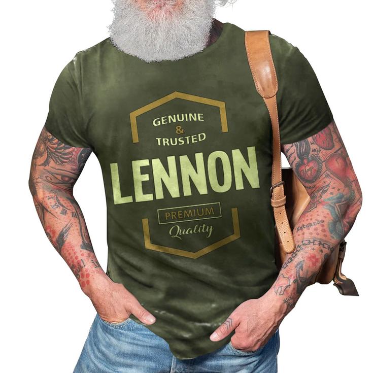 Lennon Name Gift Lennon Premium Quality 3D Print Casual Tshirt | Seseable