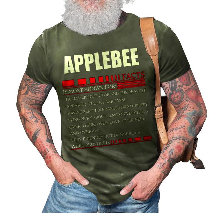 Applebee Fact Fact T Shirt Applebee Shirt For Applebee Fact 3D Print ...