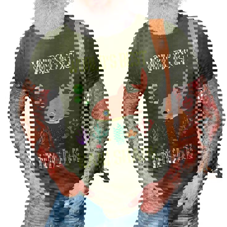 Nani Grandma Gift Worlds Best Nani Shark 3D Print Casual Tshirt | Seseable