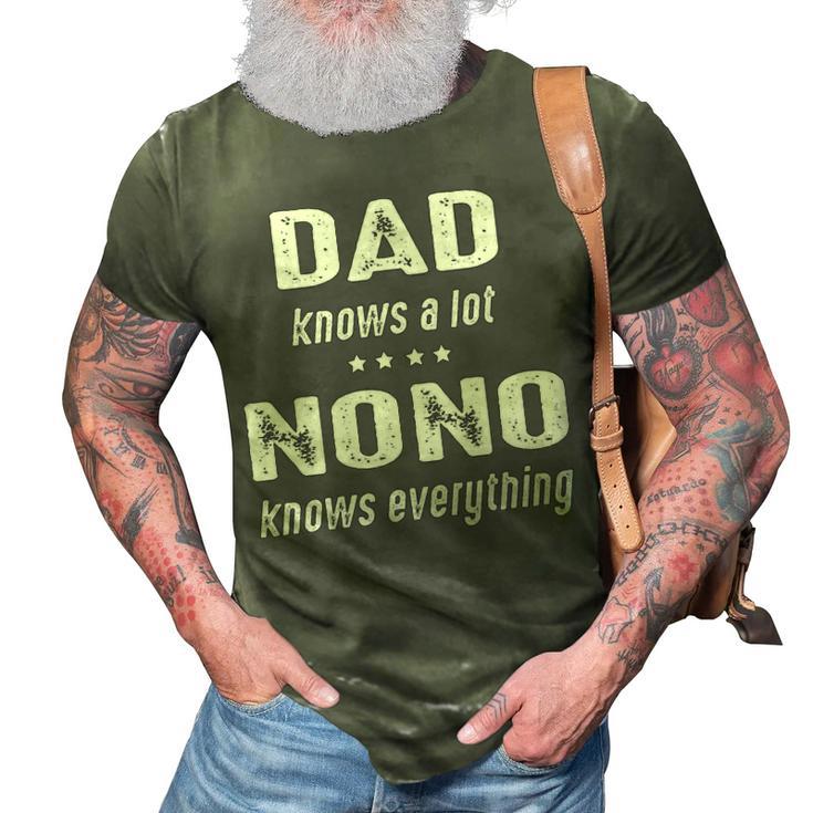 Nono Grandpa Gift Nono Knows Everything 3D Print Casual Tshirt | Seseable