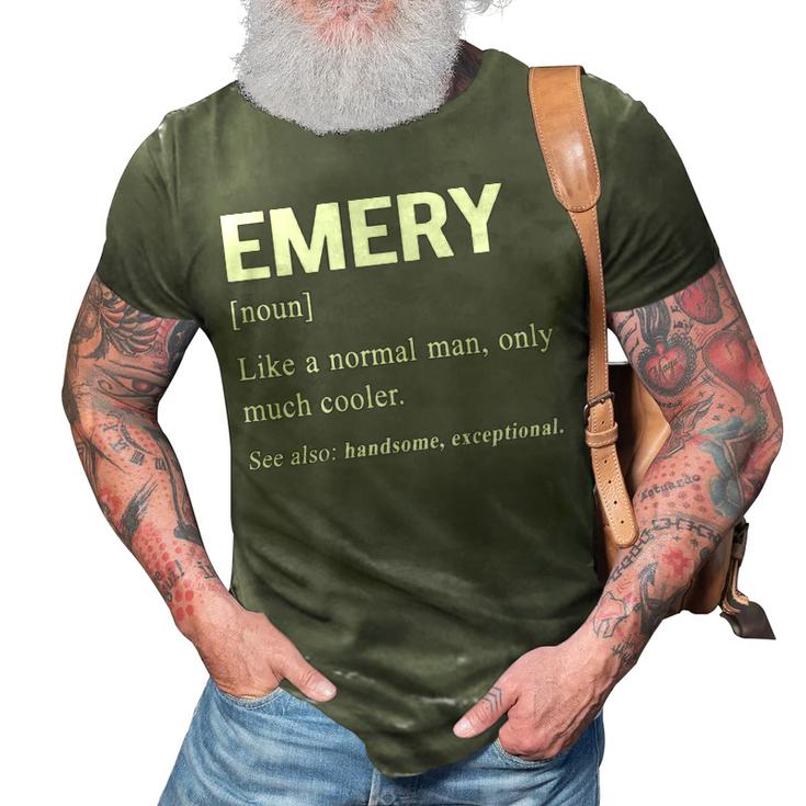 Emery Name Gift Emery Funny Definition 3D Print Casual Tshirt | Seseable