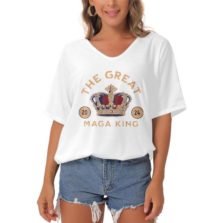 The Great Maga King Crown 2024 Election Vote Trump Women's Bat Sleeves ...