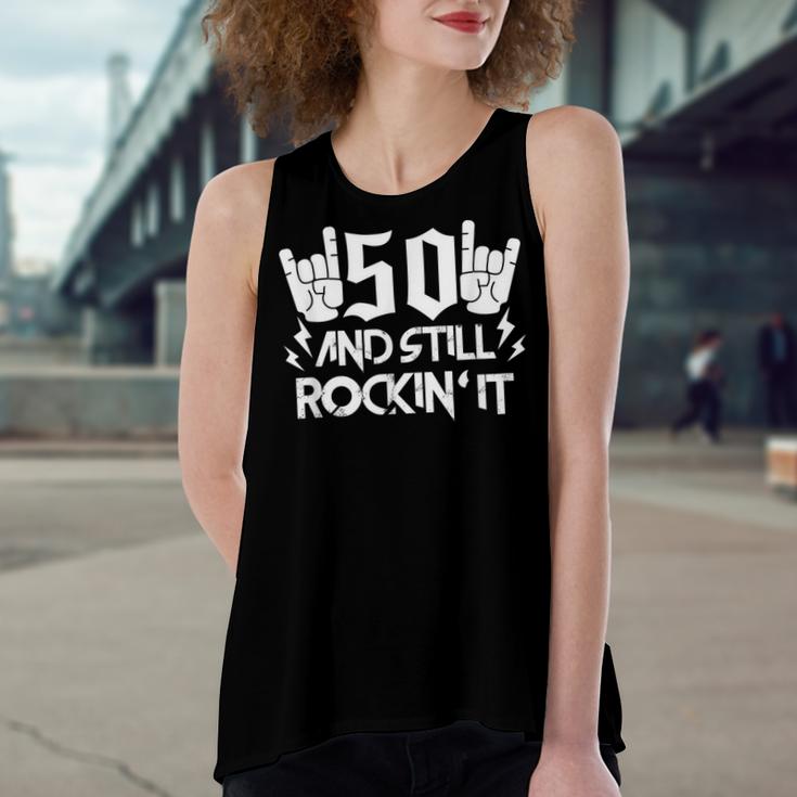 50Th Birthday Fifty Years Old Funny 50 And Still Rockin It Women's ...