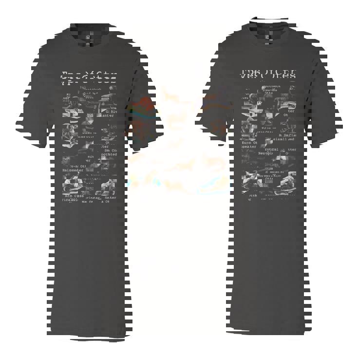 Types Of Otters Sea Otter Giant Otter Educational Animal Men's Back ...