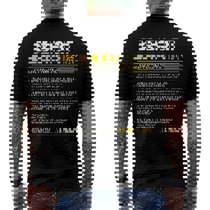 Benoit Name Benoit Facts V2 Men's T-Shirt Back Print | Seseable