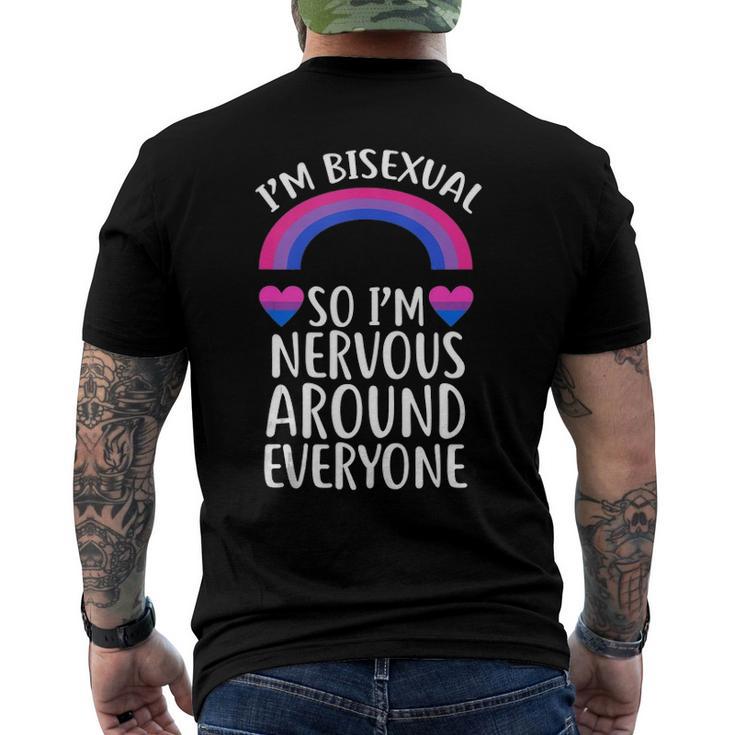 Bisexual Pride Flag Colored Quote Men's Back Print T-shirt | Mazezy