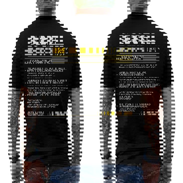 Burrell Name Burrell Facts Men's T-Shirt Back Print - Seseable