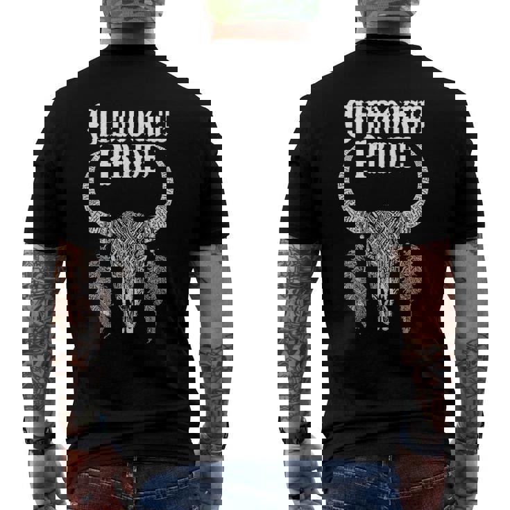 Cherokee Pride Tribe Native American Indian Buffalo Men's Back Print T ...
