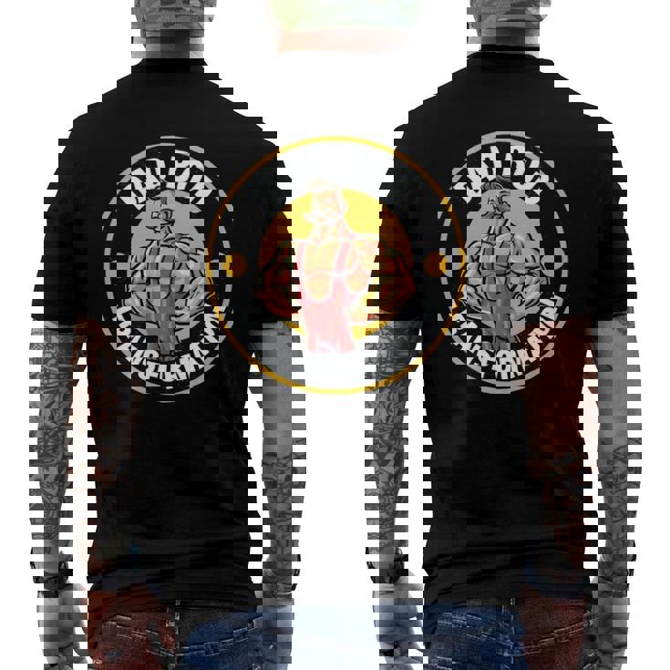 Dad Bod Transformation Fathers Day Men's Back Print T-shirt | Mazezy