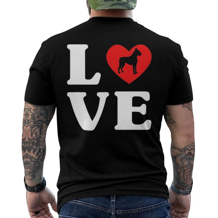 Ho-Bo Care Boxer Rescue - I Love Boxers Men's Back Print T-shirt | Mazezy