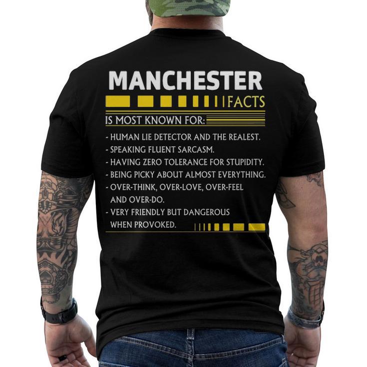Manchester Name Manchester Facts Men's T-Shirt Back Print - Seseable