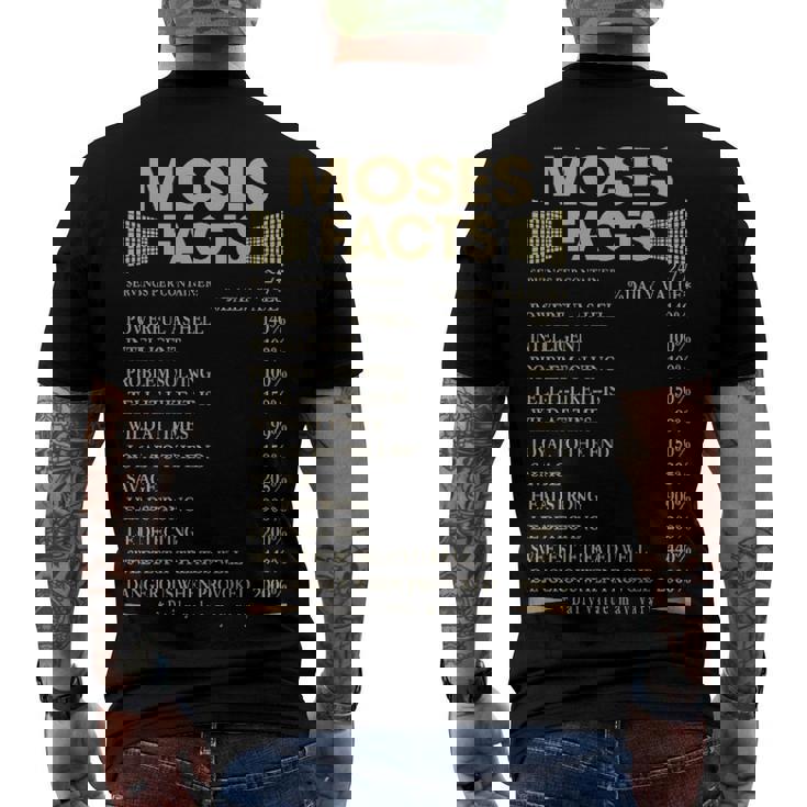 Moses Name Moses Facts Men's T-Shirt Back Print | Seseable