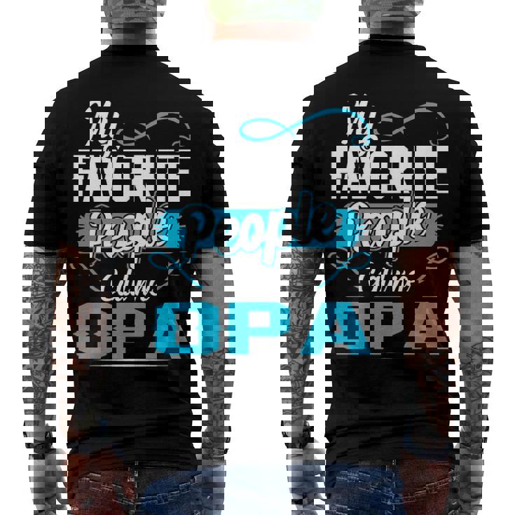 Opa Grandpa My Favorite People Call Me Opa V2 Men's T-Shirt Back Print - Seseable