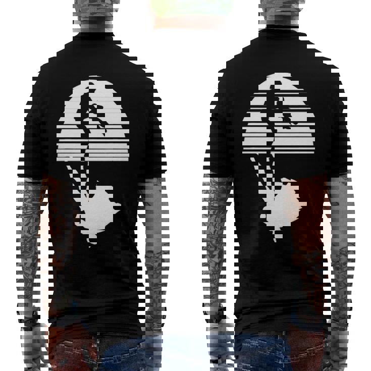 Mens Super Dad Shadow Hero Men's Back Print T-shirt | Mazezy