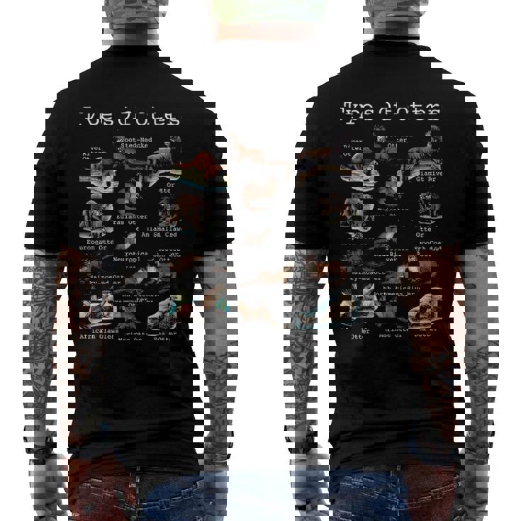 Types Of Otters Sea Otter Giant Otter Educational Animal Men's Back ...