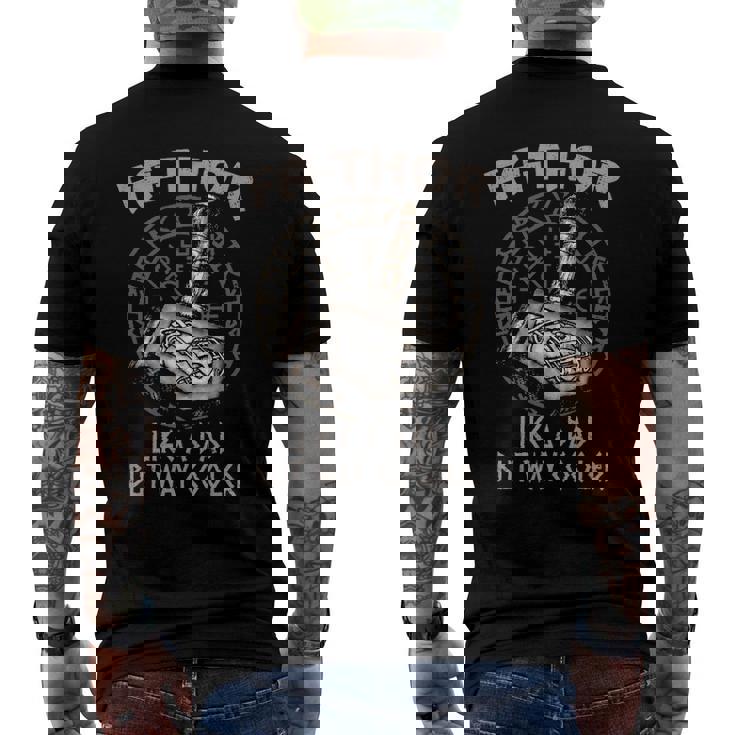 Viking Fa-Thor Fathers Day essential Men's Back Print T-shirt | Mazezy