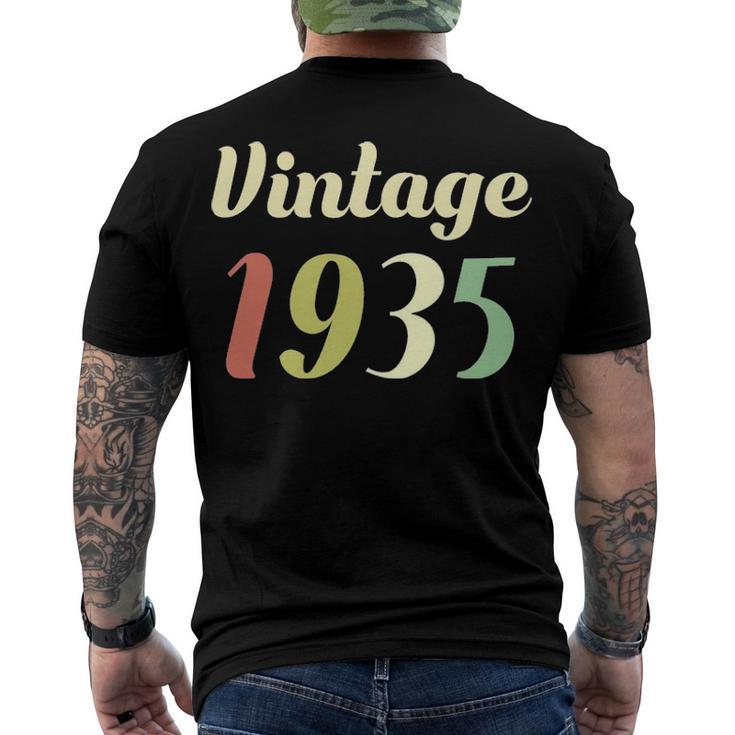 Vintage 1935 Birthday Men's Crewneck Short Sleeve Back Print T-shirt ...