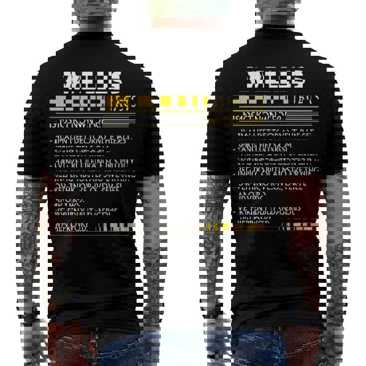 Willis Name Willis Facts Men's T-Shirt Back Print - Seseable