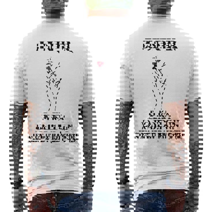 Juniper Name Juniper Is Like A Loaded Gun Men's T-Shirt Back Print ...