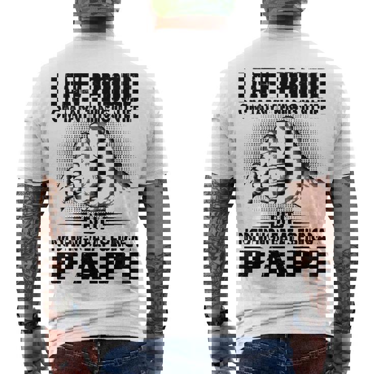 Papi Grandpa Nothing Beats Being A Papi Men's T-Shirt Back Print - Seseable