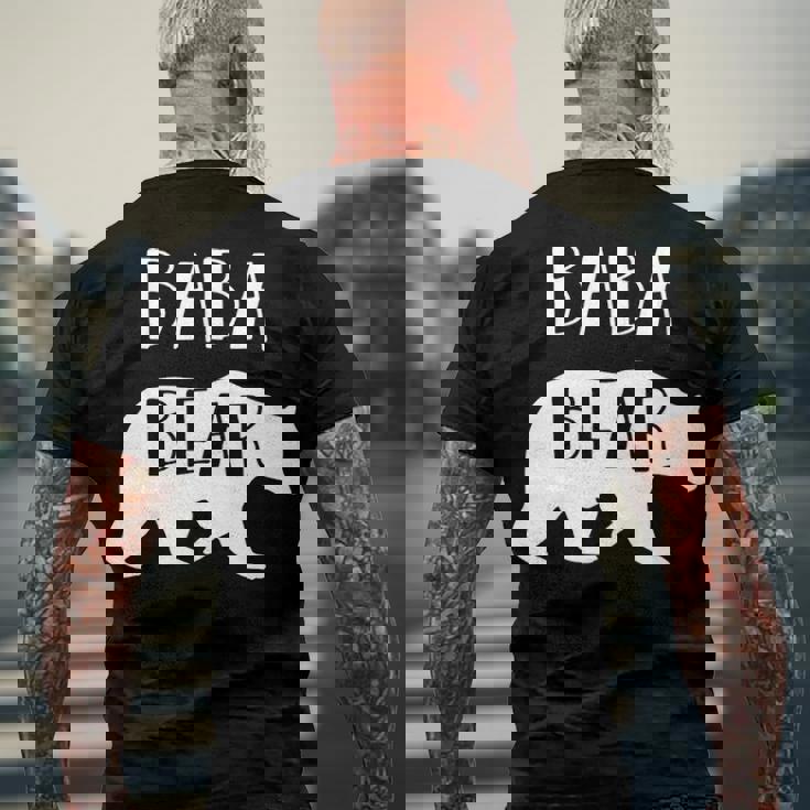 Baba Grandpa Baba Bear Men's T-Shirt Back Print - Seseable