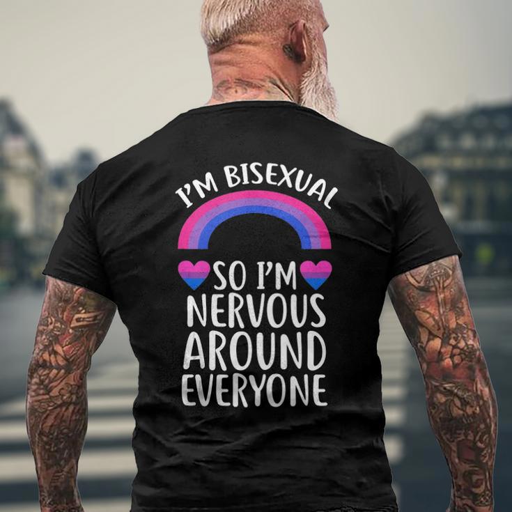Bisexual Pride Flag Colored Quote Men's Back Print T-shirt | Mazezy