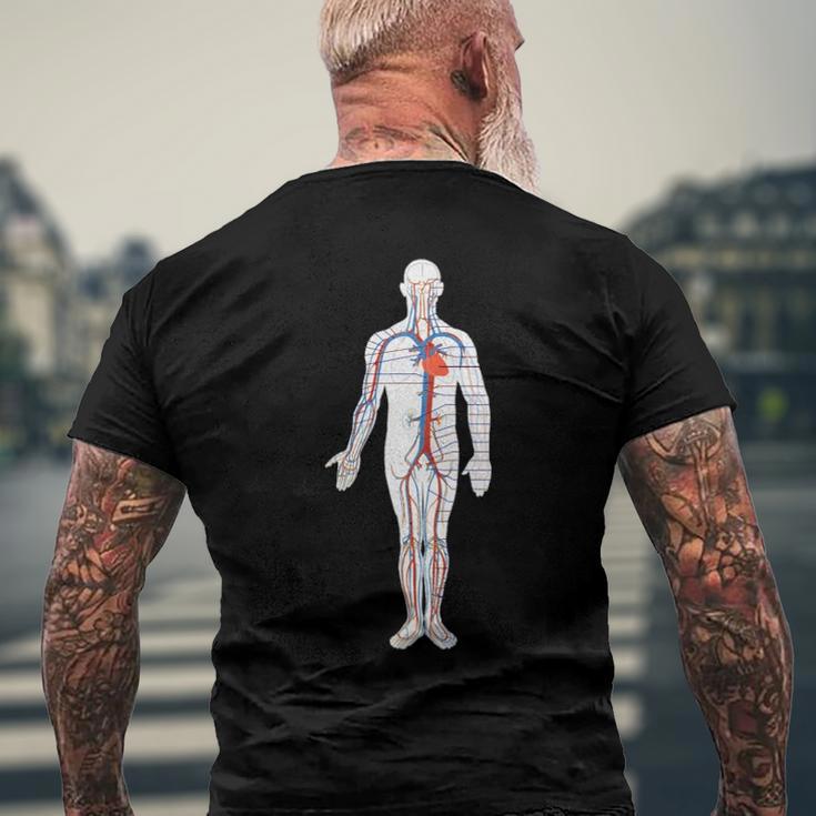 Cardiovascular Circulatory System Labeled Diagram Men's Back Print T ...