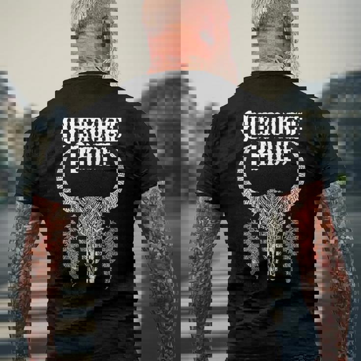 Cherokee Pride Tribe Native American Indian Buffalo Men's Back Print T ...