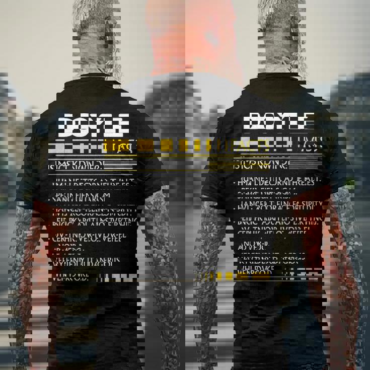 Doyle Name Doyle Facts V2 Men's T-Shirt Back Print - Seseable