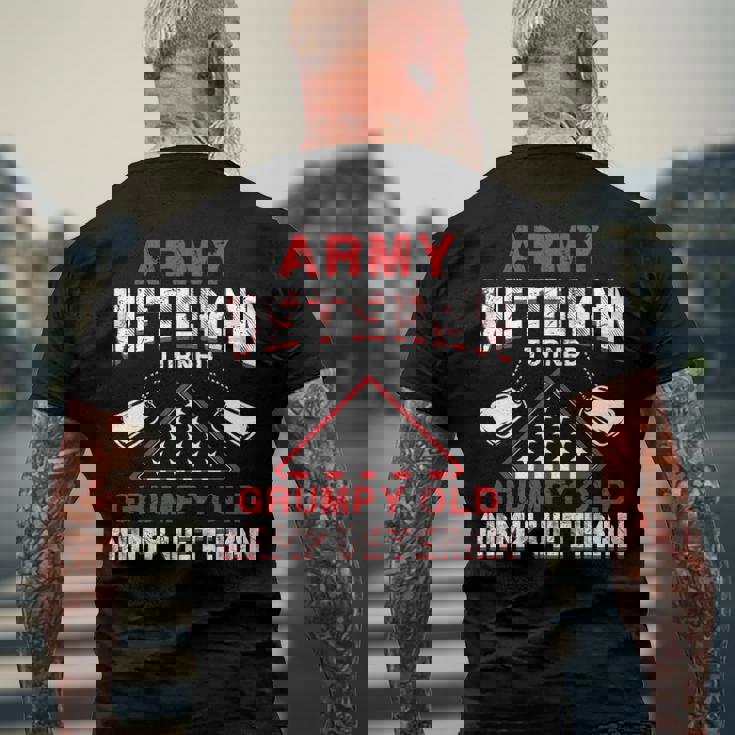 Mens Grumpy Old Army Veteran Patriotic Vet Men's Back Print T-shirt ...