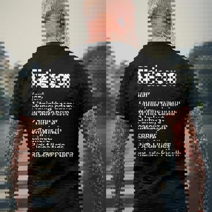 Nelson Definition Personalized Name Birthday Idea Men's Back Print T ...