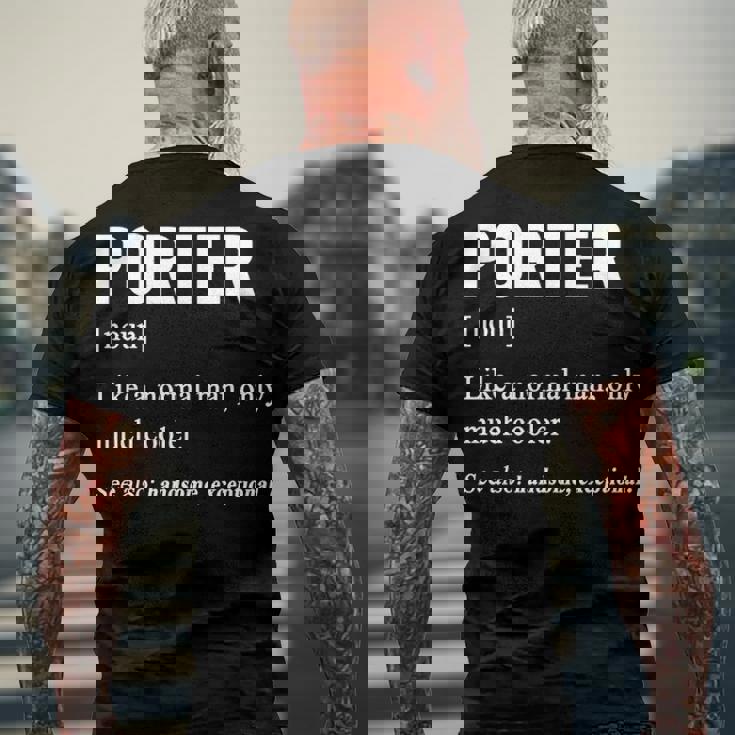 Porter Name Porter Definition Men's T-Shirt Back Print - Seseable