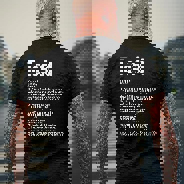 Todd Definition Personalized Name Birthday Idea Men's Back Print T ...