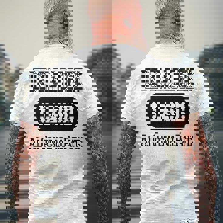 Dziadek Grandpa Classic All Original Parts Dziadek Men's T-Shirt Back ...