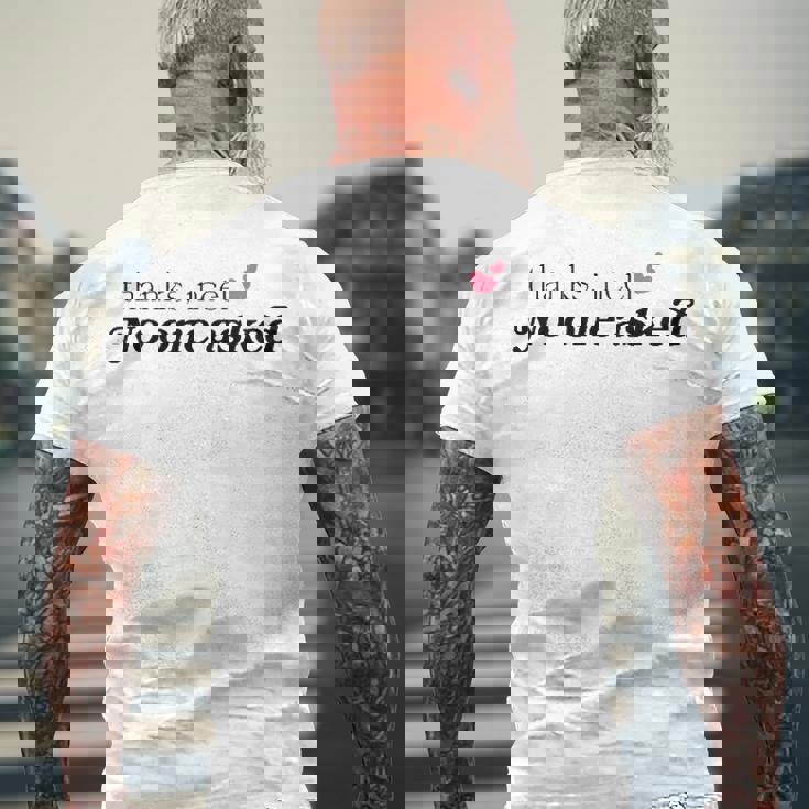 Thanks Incel No One Asked Men's Back Print T-shirt | Mazezy