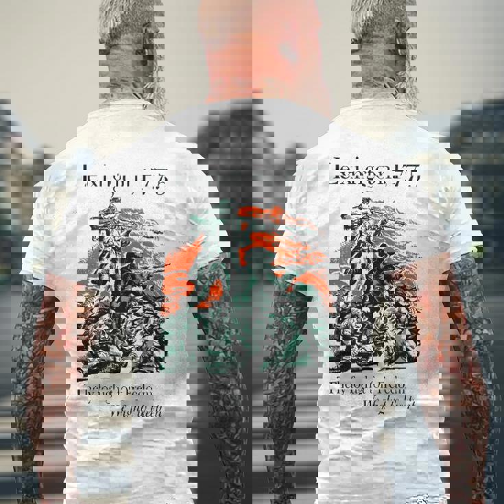 Usa Patriotic Vintage Battle Of Lexington Revolutionary War Men's Back ...