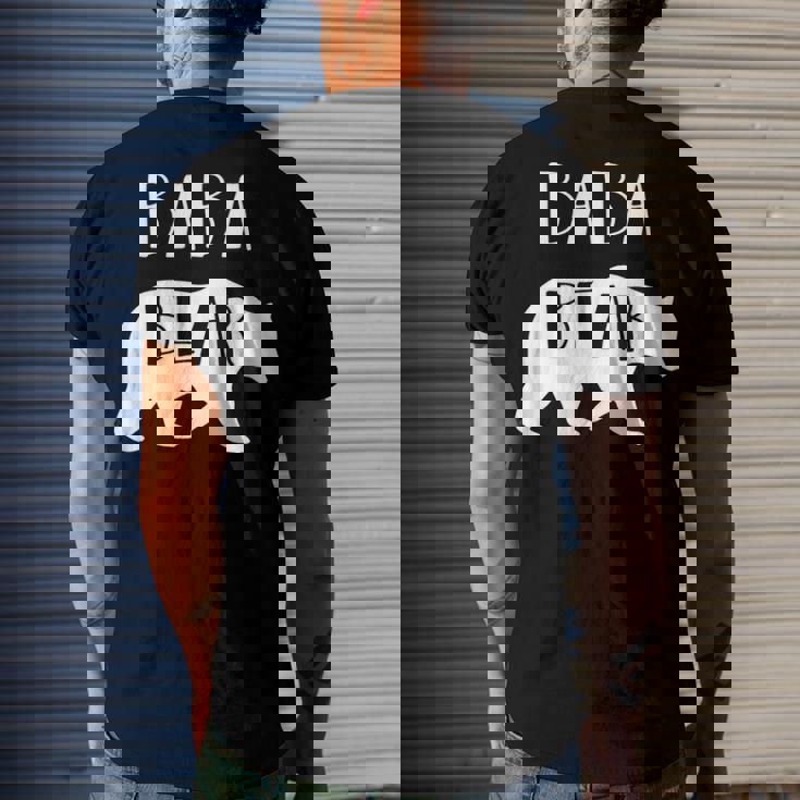 Baba Grandpa Baba Bear Men's T-Shirt Back Print - Seseable