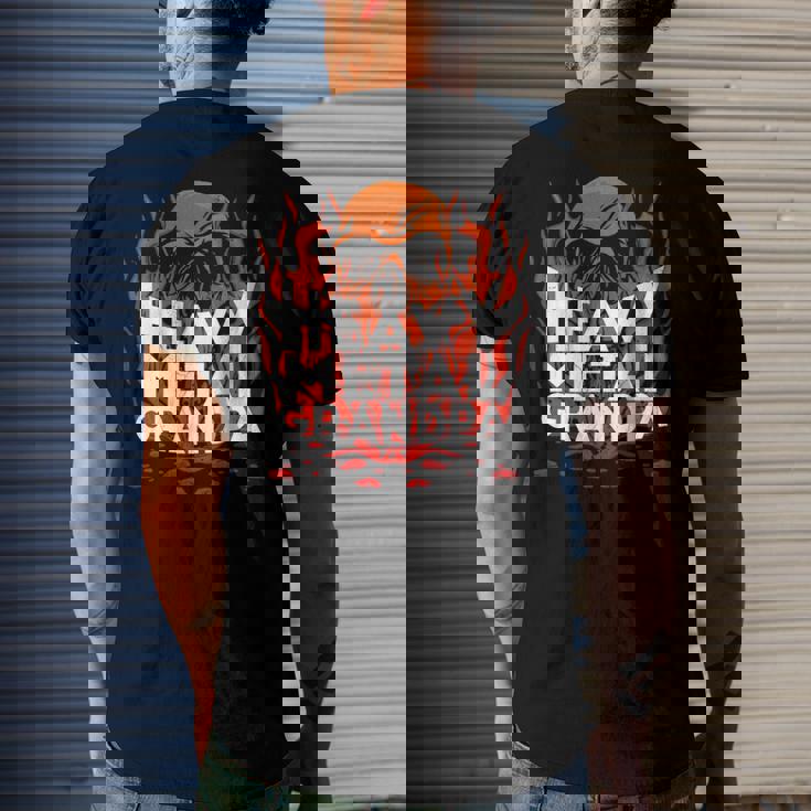 Brutal Heavy Metal Crew Heavy Metal Grandpa Skull On Flames Men's Back ...