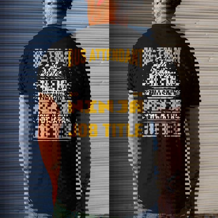 Bus Attendant Job Title - Bus Assistant Men's Back Print T-shirt | Mazezy