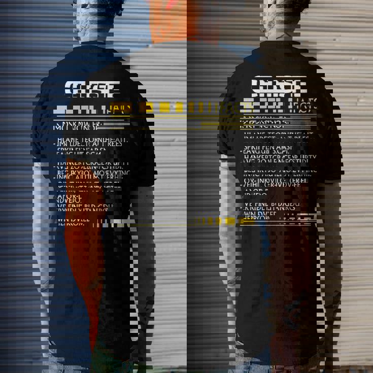 Celeste Name Celeste Facts V2 Men's T-Shirt Back Print - Seseable